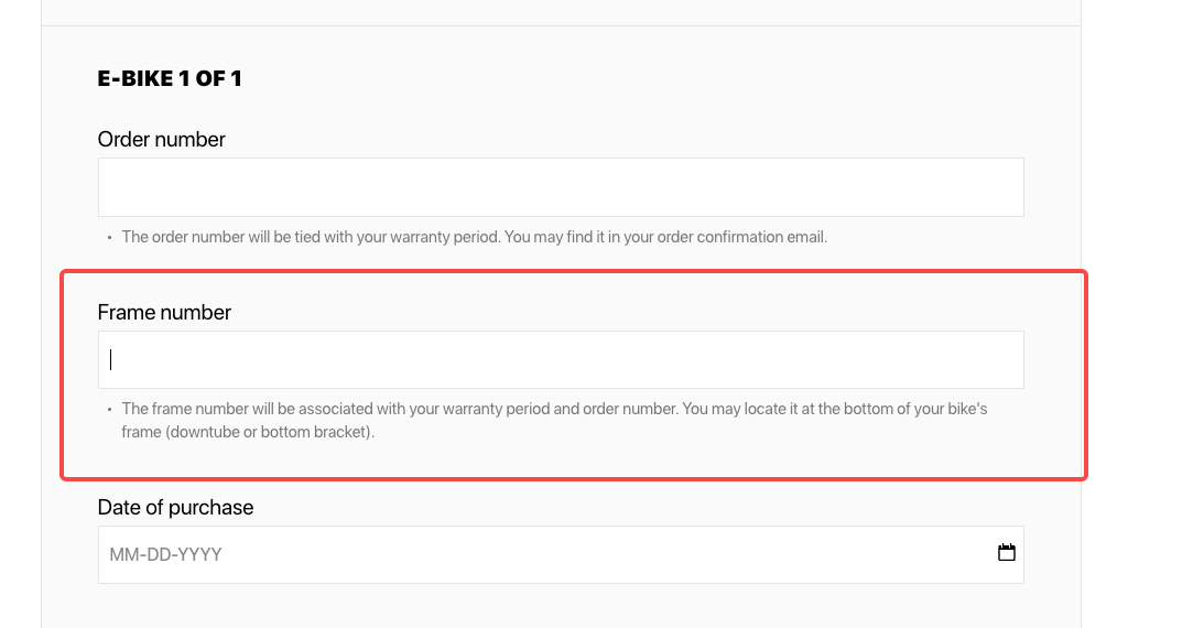 Where can I find my Velotric Ebike Frame Number? – Velotric